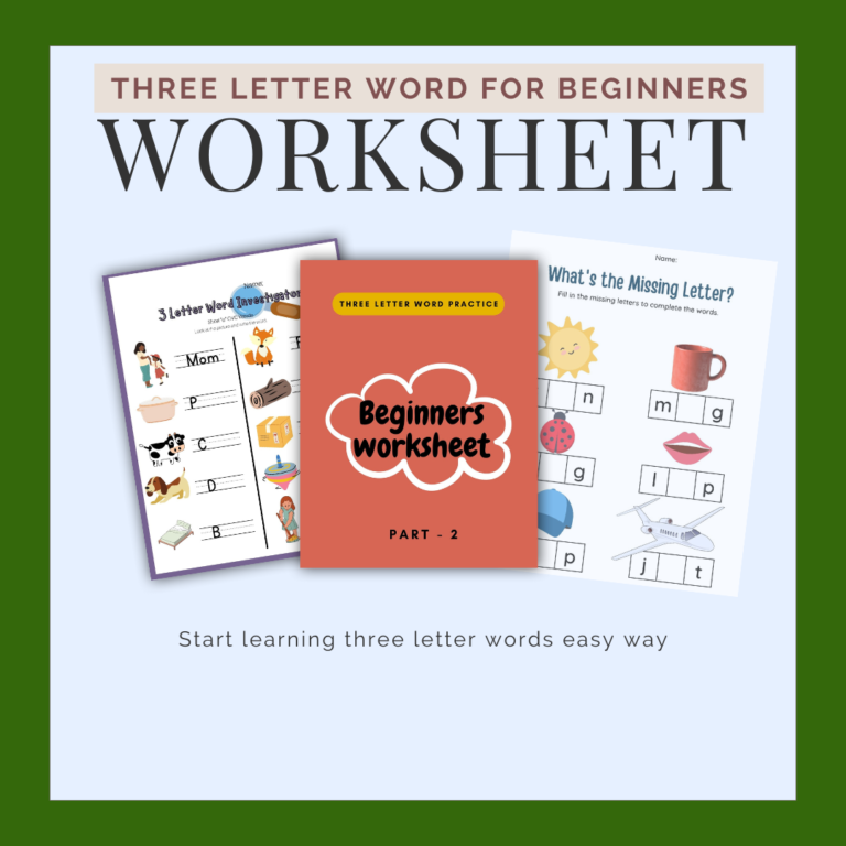 How to start learning 3 letter words for kids - Travel and Life with Roaz